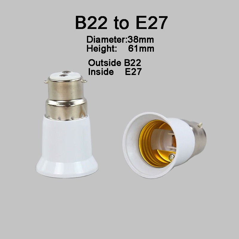 E12 E14 E17 E27 E40 B22 GU5.3 MR16 GU10 G4 G9 G24 Base Socket Conversion Adaptor For Light Lamp ...
