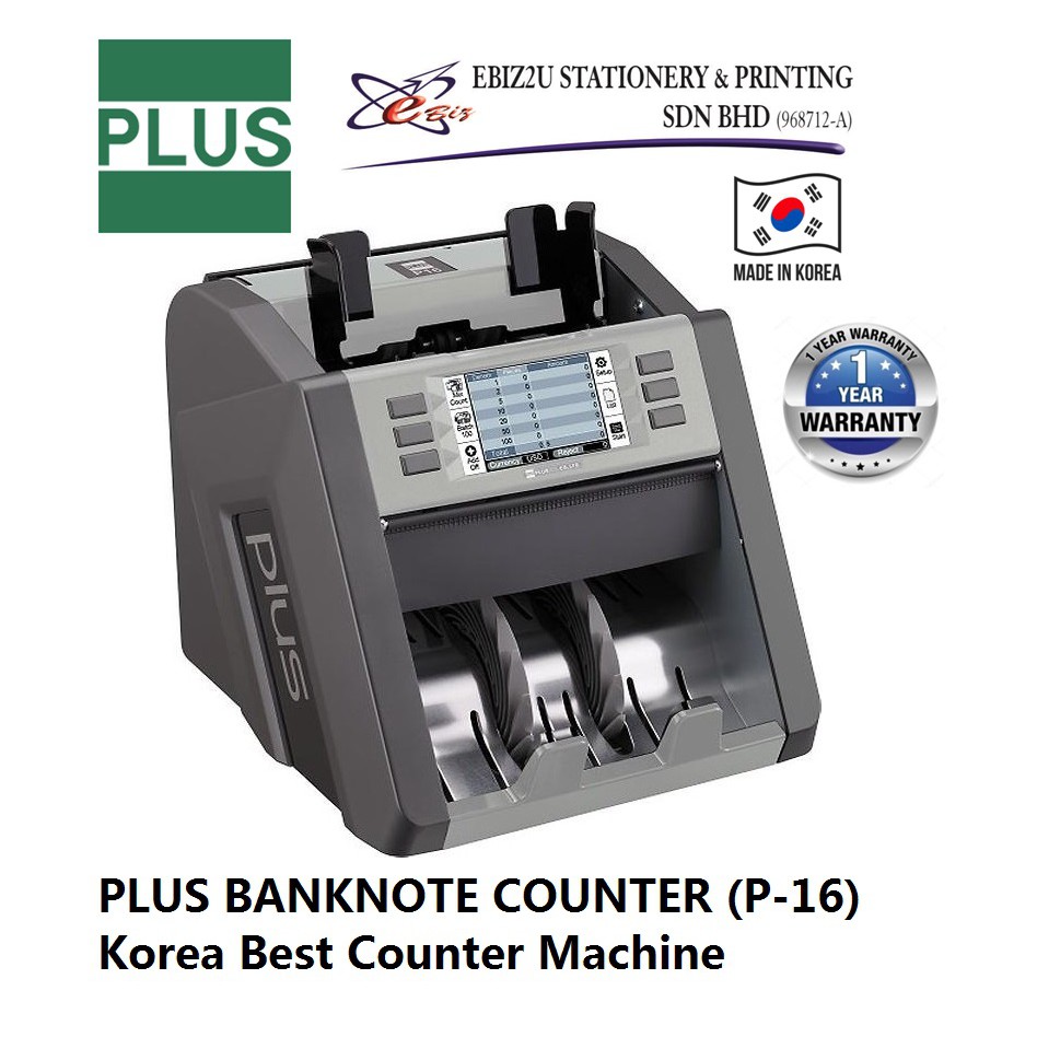 PLUS BANKNOTE COUNTER (P-16)_IMPORTED FROM KOREA note counter machine ...