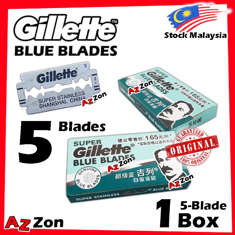 Gillette Super Blue Blades 100% Genuine Product Super Blue Blades Razor ...