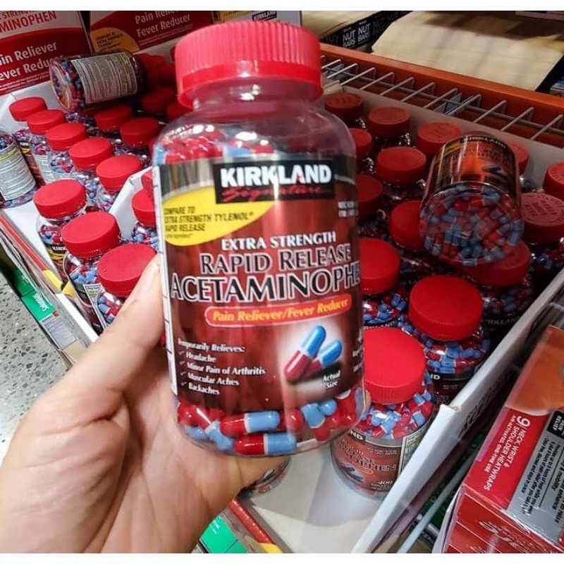 Kirkland Extra Strength Rapid Release minophen Pain Reliever 500mg ...