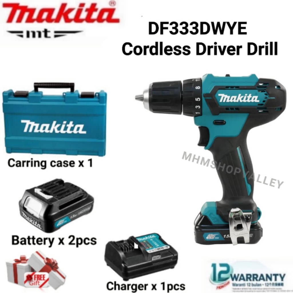 Makita 12V Cordless Compact Drill DF333DWYE | Shopee Malaysia
