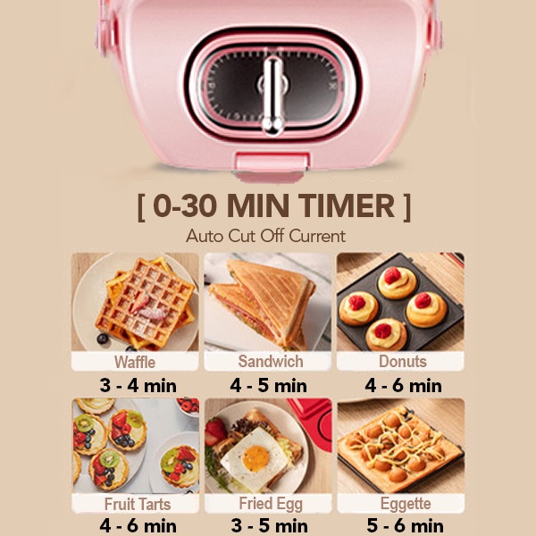 🔥Ship 24Hrs🇲🇾 Premium+ Waffle Maker 8 In 1 Sandwich Maker Pembakar ...