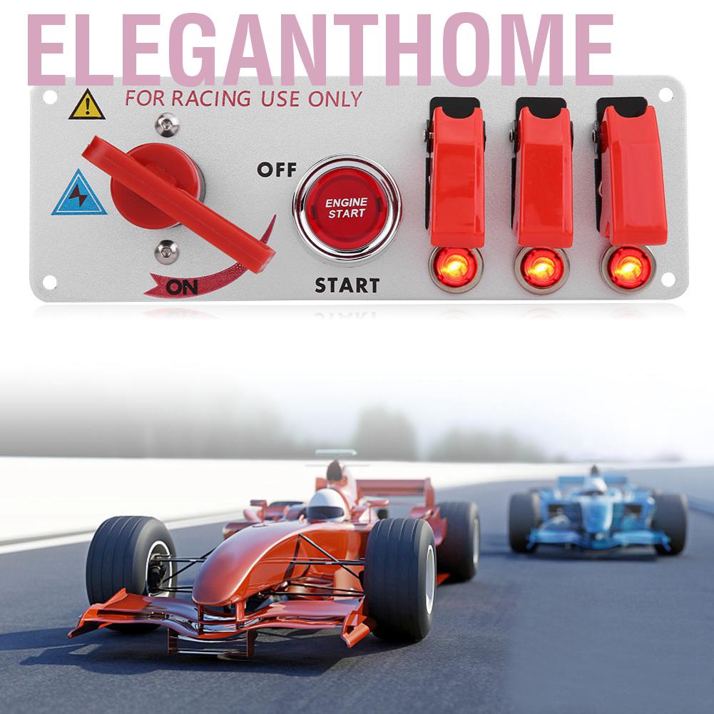 [ELE] 12V Red Professional Racing Car Ignition Switch Panel Engine ...