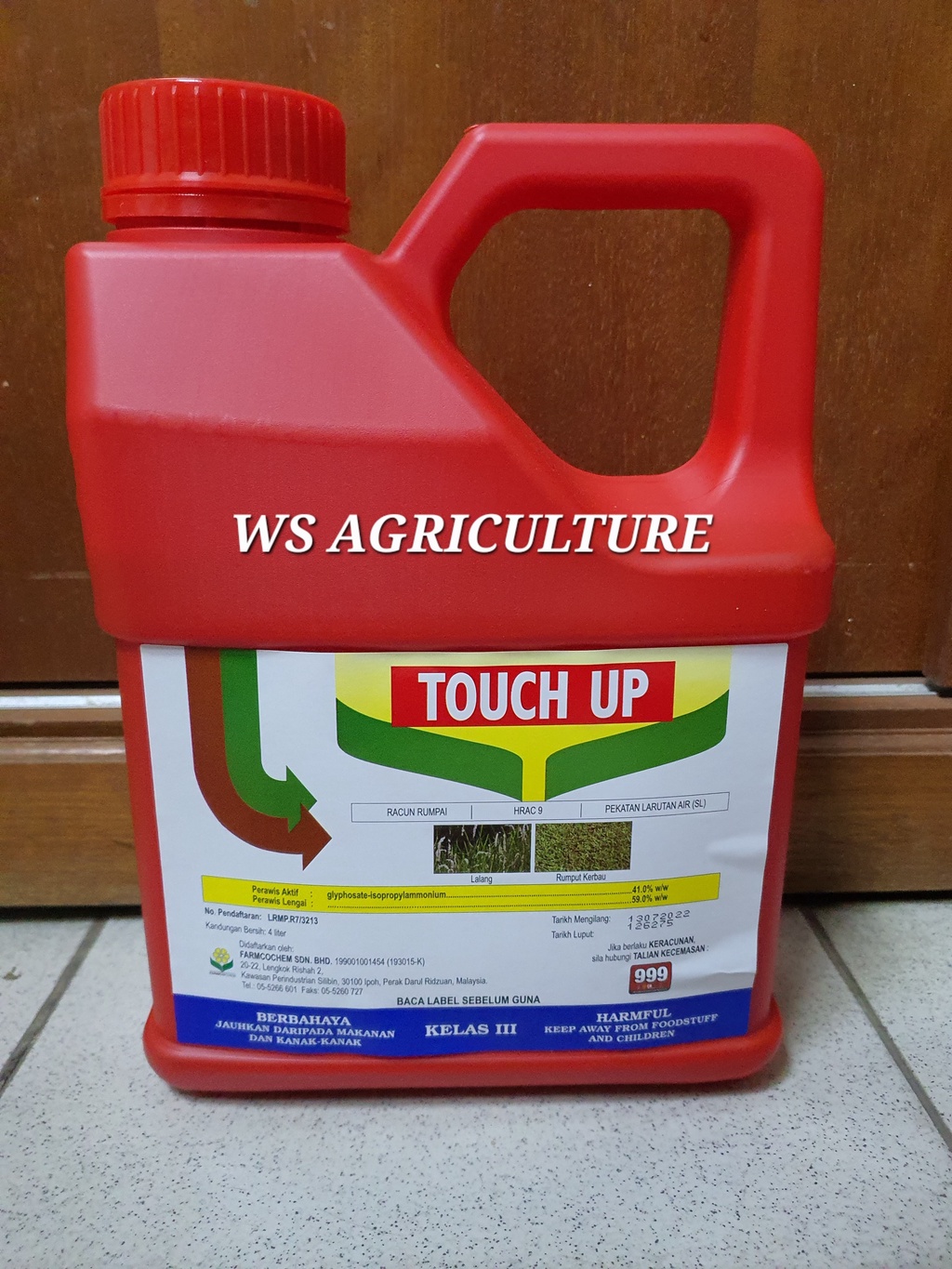 TOUCH UP Glyphosate 41% 4L Racun Lalang, Premium Herbicide sama Monsanto Roundup Ecomax Typhoon ...