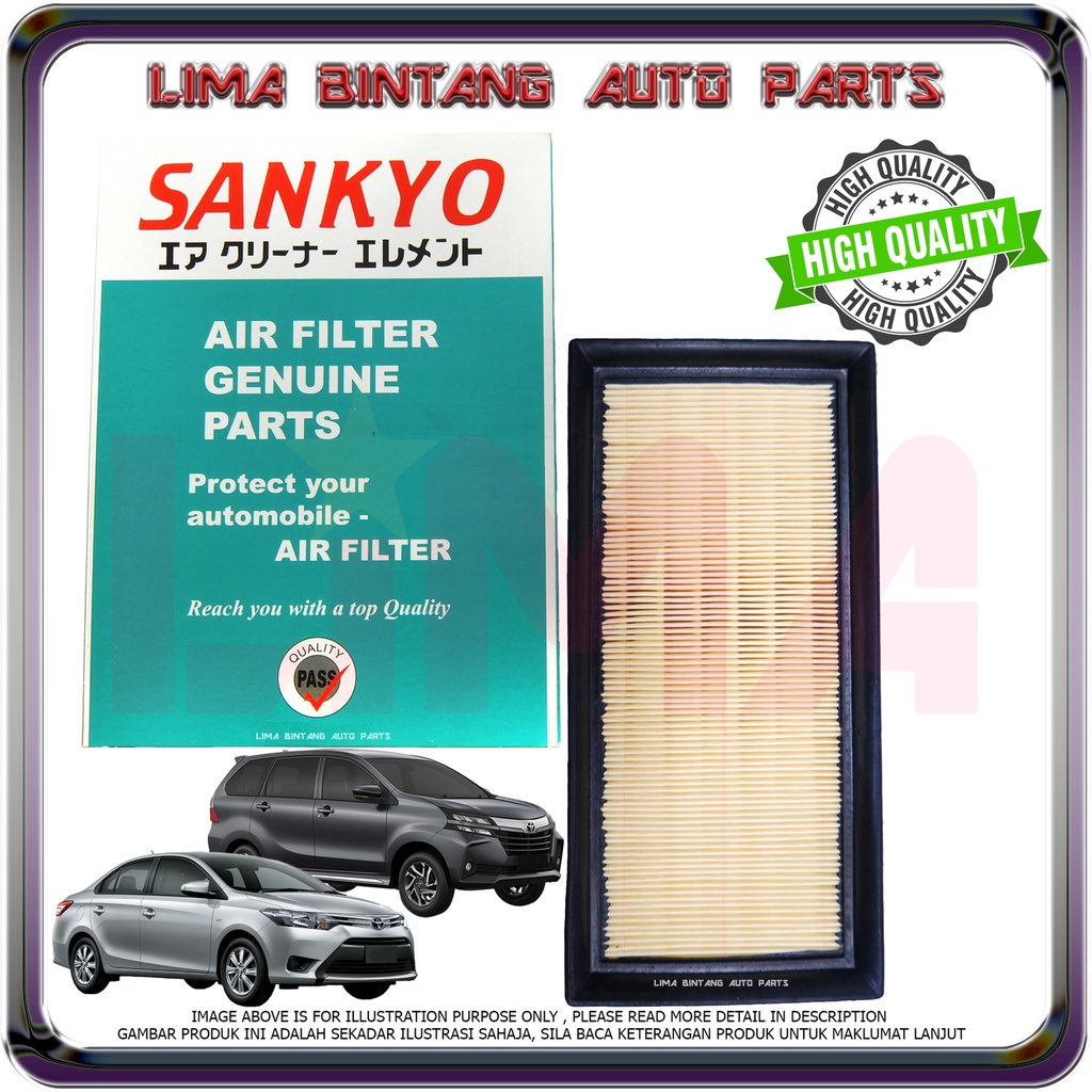 Toyota Vios Keli NCP150 , Avanza F653 F654 1.3 1.5 Engine Air Filter ...