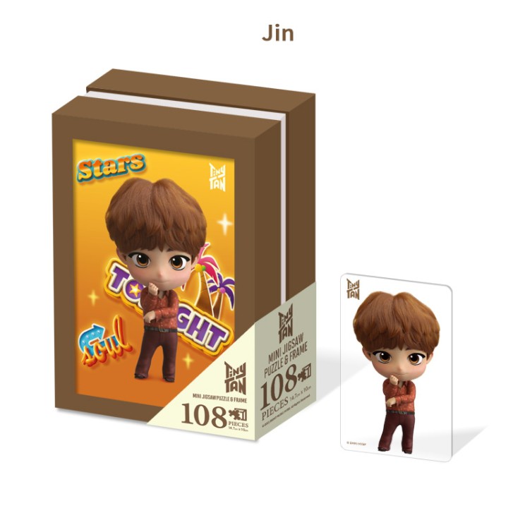 BTS TINYTAN DYNAMITE JIGSAW PUZZLE Framed box with photo card Official Authentic BANGTAN BOYS ...