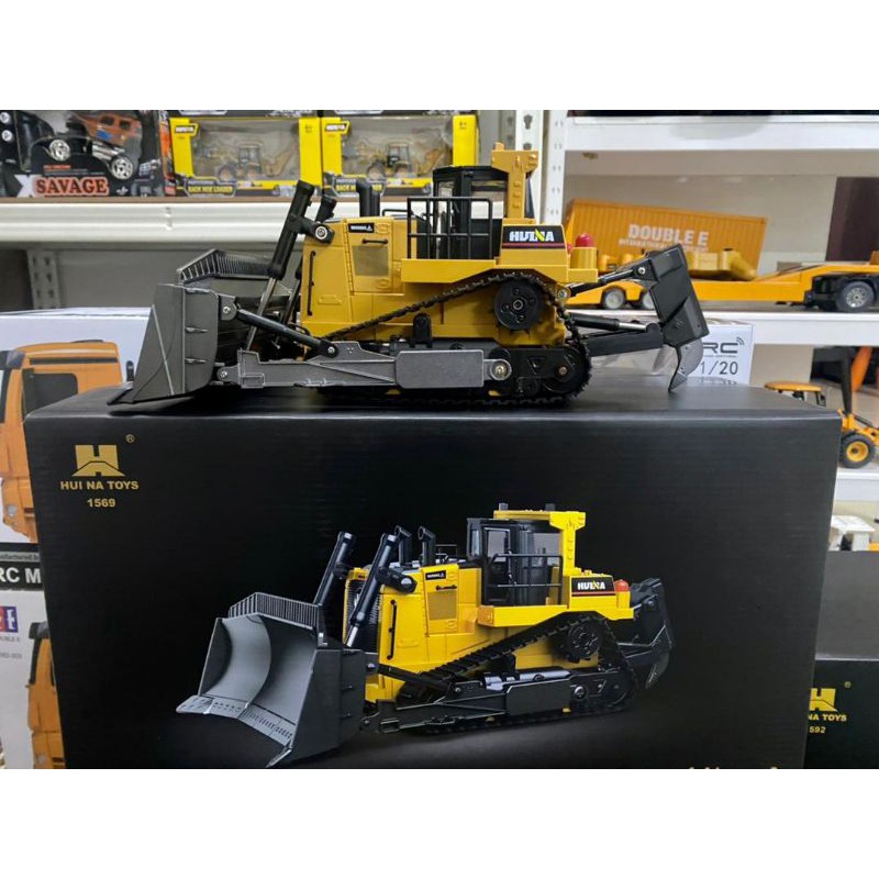READY STOCK NEW HUINA 1569 RC Track Bulldozer Scale 1:16 Remote Control ...