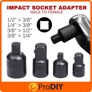 4PCS Black Impact Socket Drive Adaptor Universal Socket Converter 1/2 ...