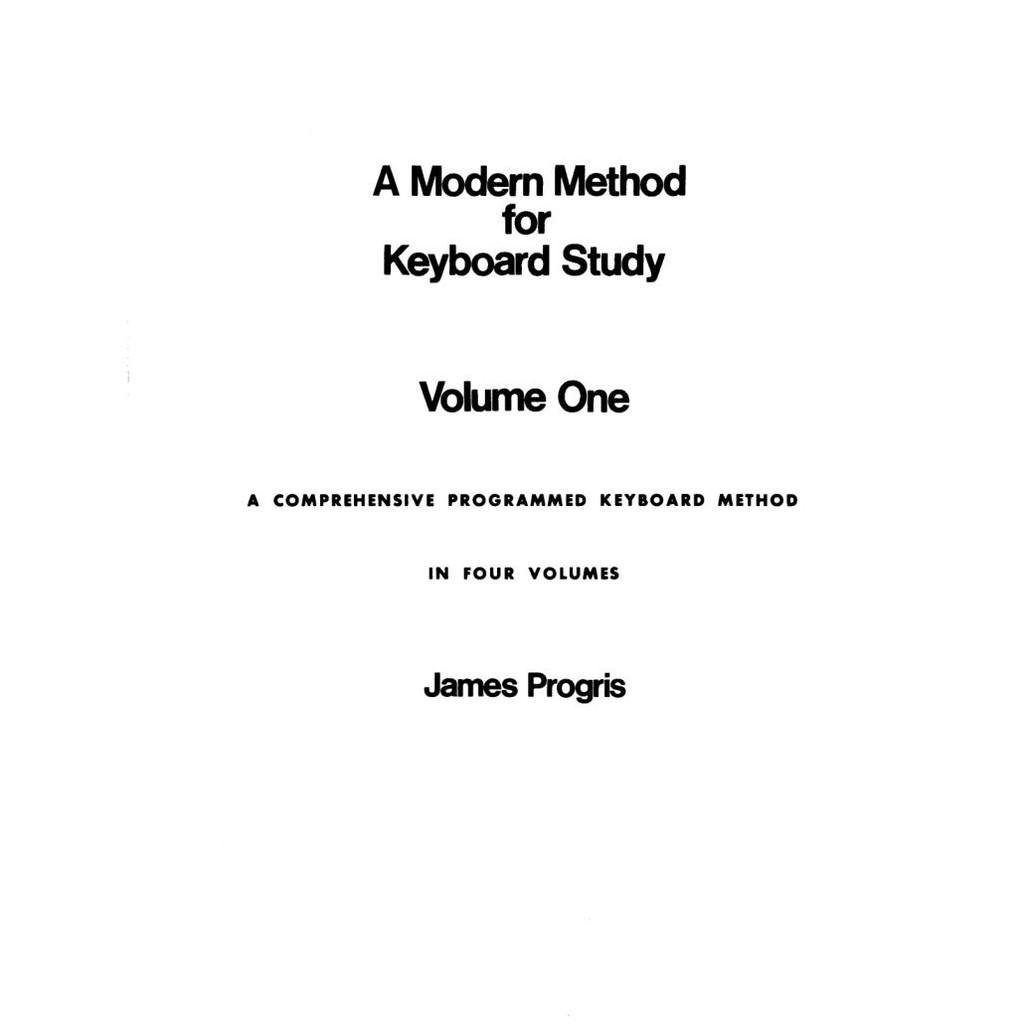 (Piano PDF) - Modern Method For Keyboard Study Volume 1- Volume 4 ...