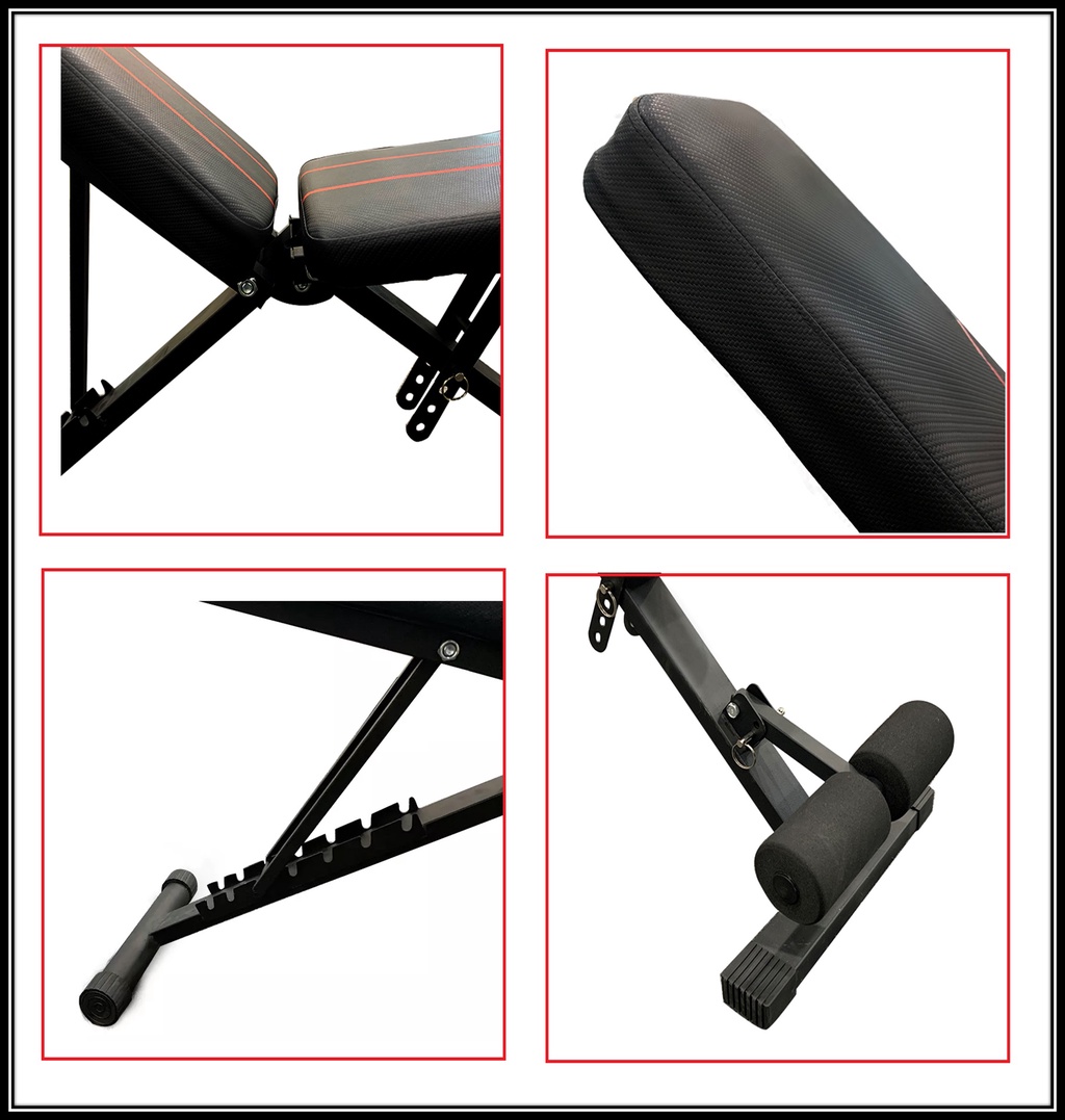 Gym Fitness Chair Adjustable Press Bench Sit Up Dumbbell Stool ...