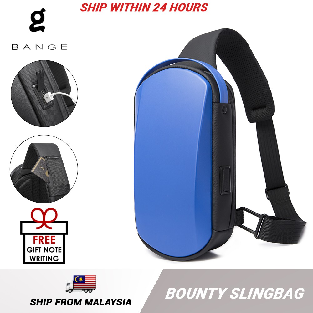 BANGE Bounty Sling Bag for Men Multi Compartment Water-Resistant ...