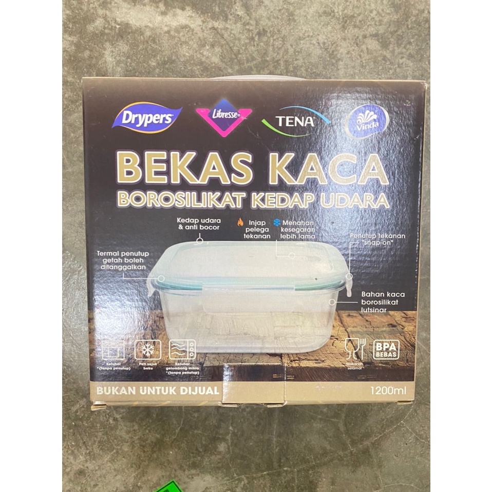 Vinda Alat Pembakar Borosilikat 2 Liter/Bekas Kaca Borosilikat Kedap ...