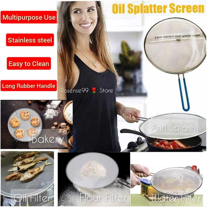 33cm/29cm Anti Splash Kitchen Net Cooking Tool Scald Oil Proofing Lid ...