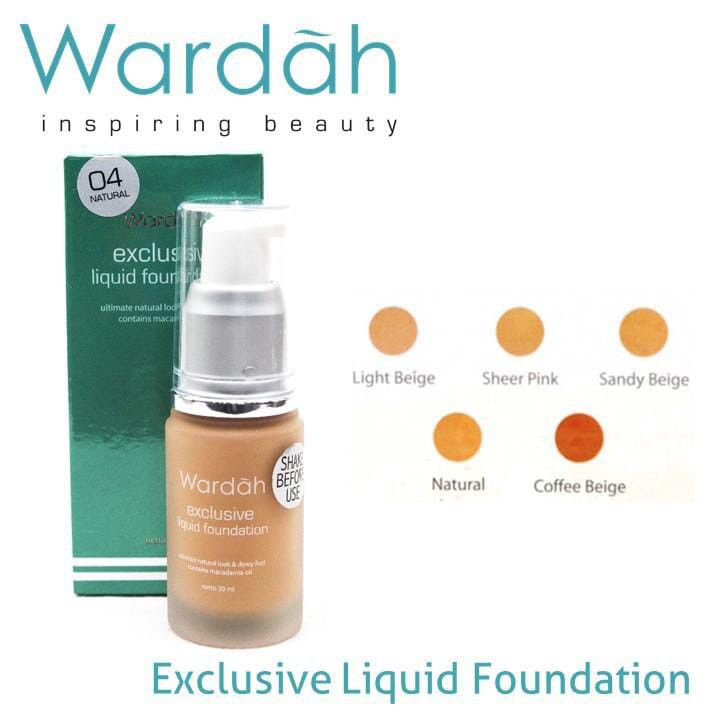 Wardah Exclusive Liquid Foundation Spf 30 20 ml | Shopee Malaysia