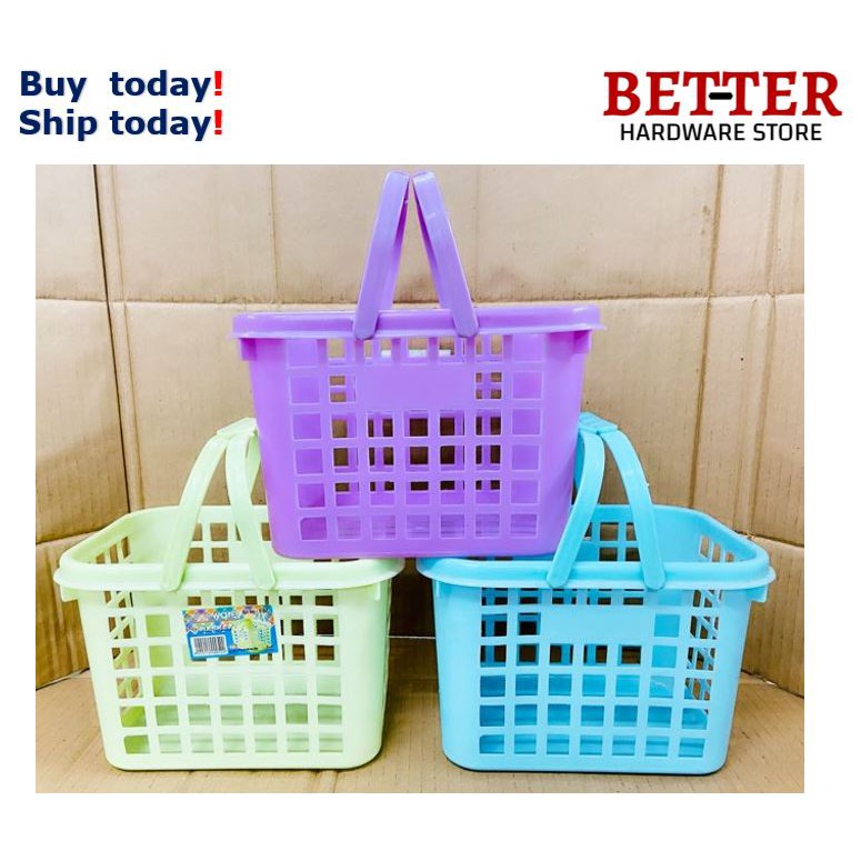 🔥LAST STOCK🔥 Plastic Basket With Handle 20CM X 14CM X 13CM Colour Bakul ...
