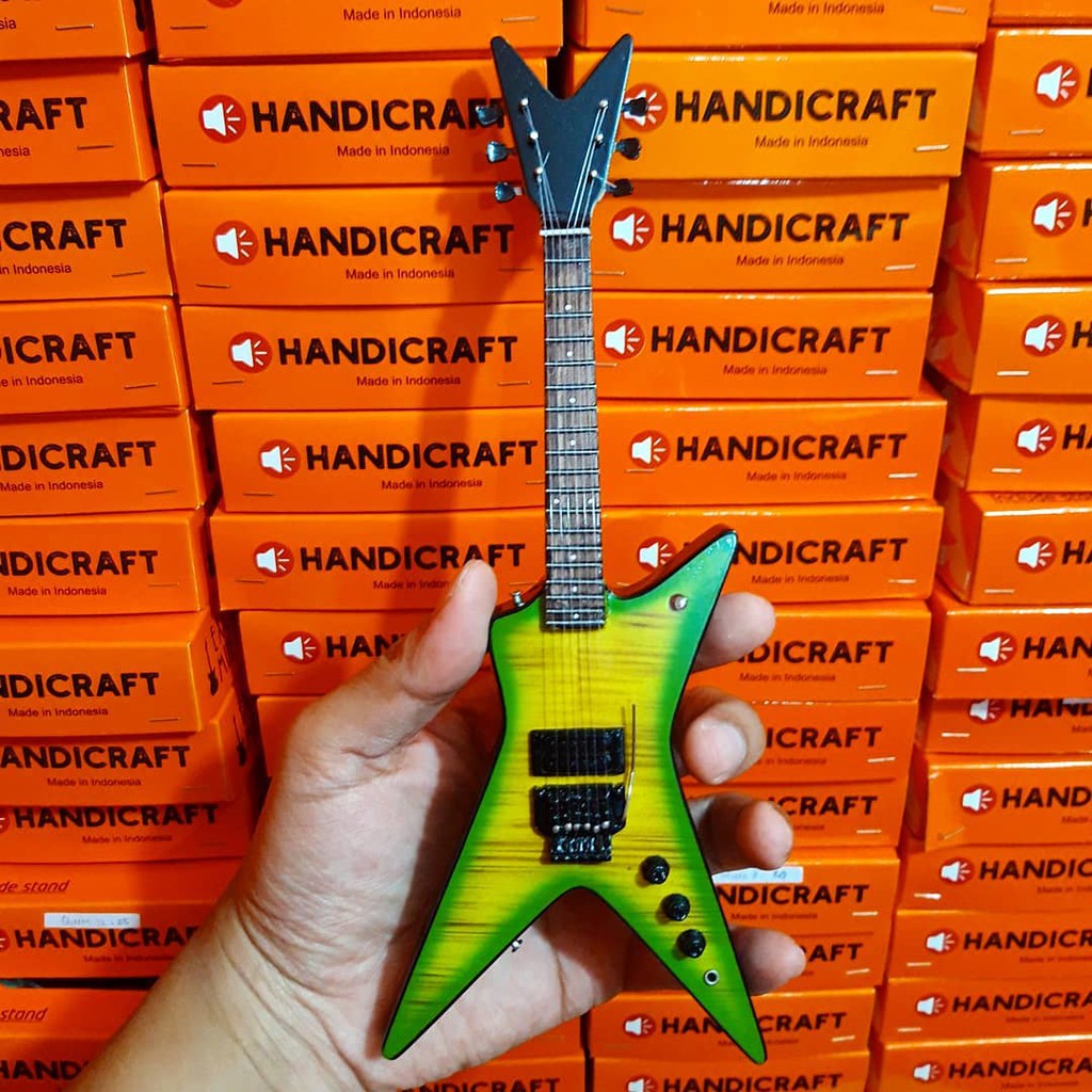 Dean Razorback Green Dimebag Darrel Pantera Signature Guitar Miniature ...