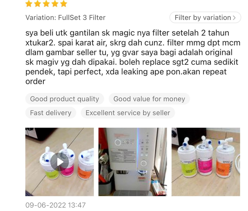 Penapis Air Water Filter halal Compatible For Cuckoo Prince/SK Magic/WPU-A700D WPU-A400D WPU ...