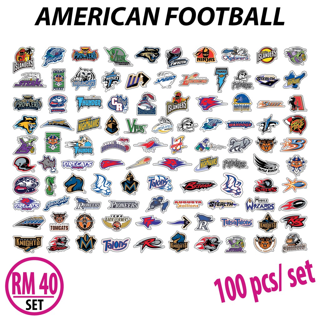 🏈American Football Team Sticker Premium Quality🏈 | Shopee Malaysia