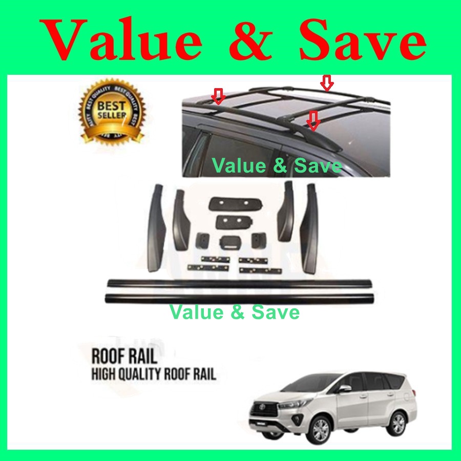 Toyota Innova Roof Bar Roof Rail Aluminum Carrier Luggage Top Box Roof ...