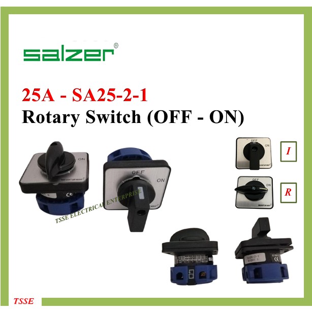 #SALZER Rotary Switch 25A 1pole OFF-ON Isolator / Selector Switch ...