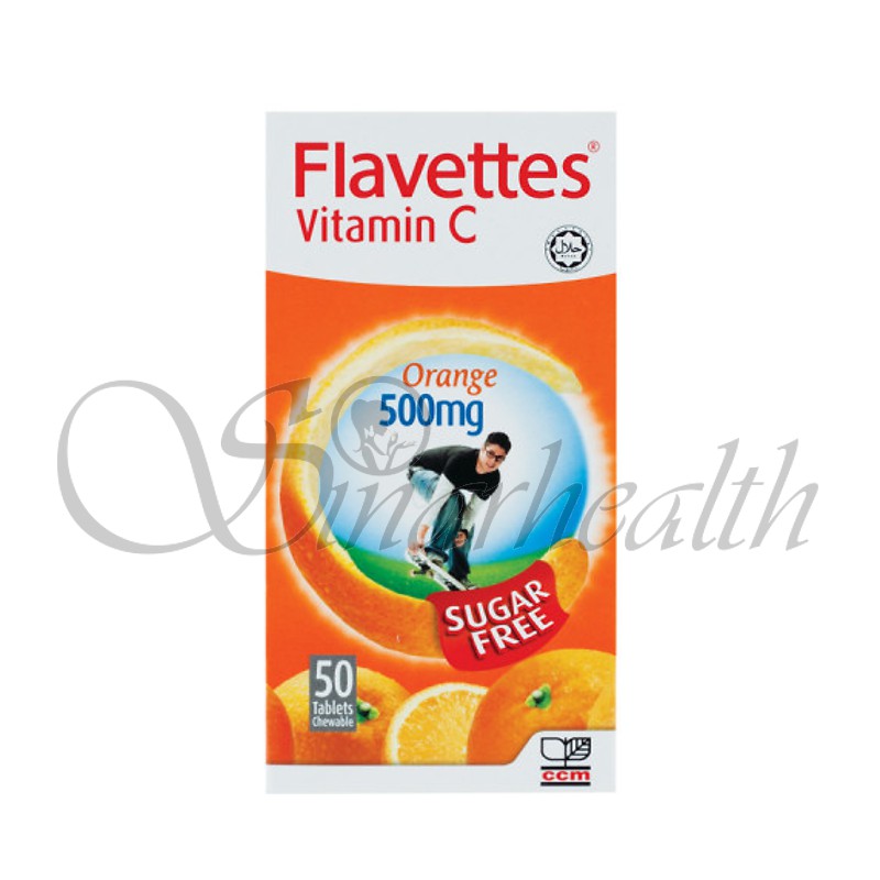 Flavettes Sugar Free VItamin C 500mg 50s (Orange Flavour) | Shopee Malaysia