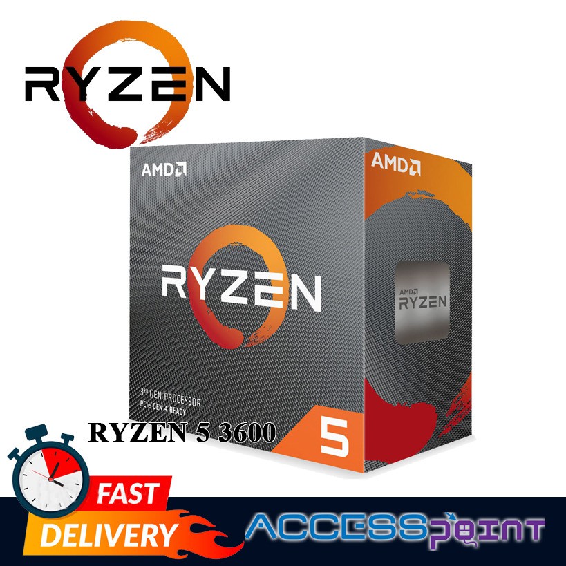 AMD Ryzen 5 3600 6-Core, 12-Thread Fully Unlocked Gaming Desktop Processor with Wraith Stealth ...