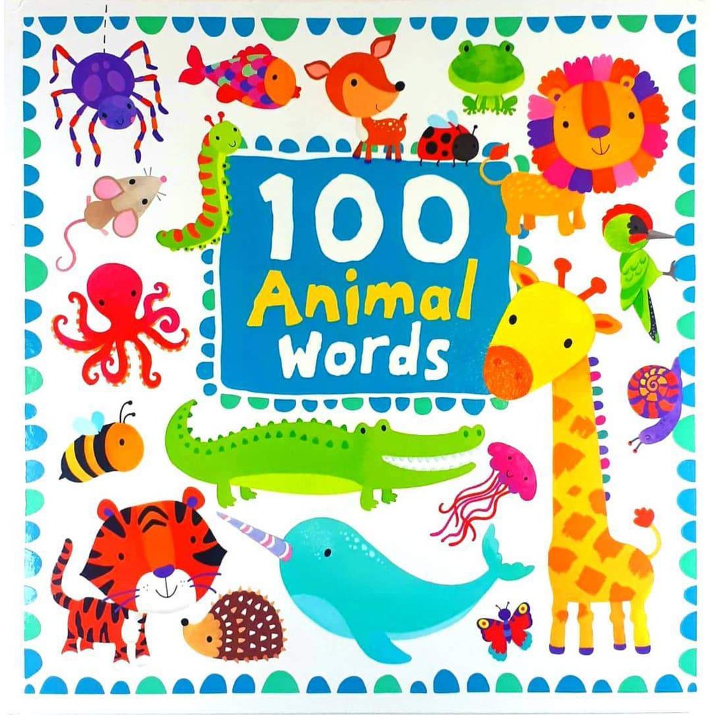 100 Animal Words Board Book Children Books Vocabulary Animals English ...