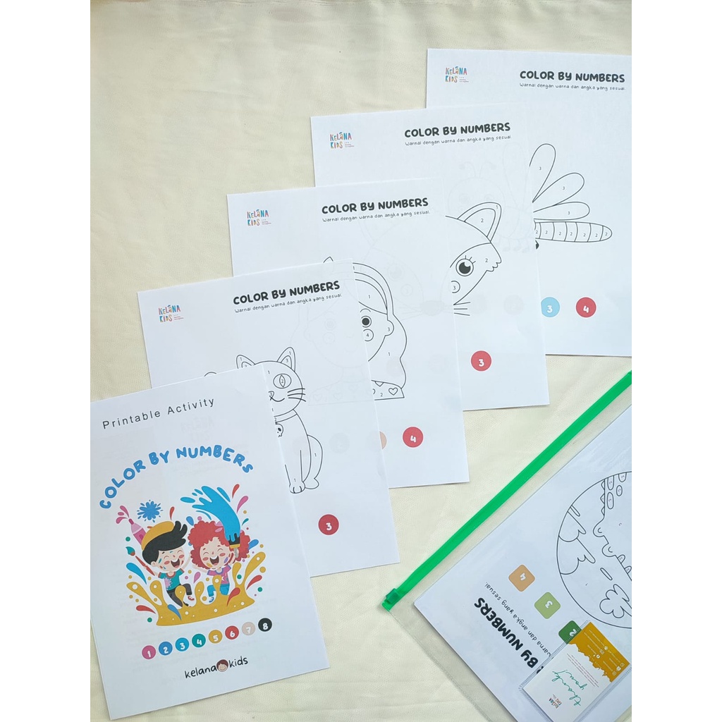 Worksheet Color by Numbers - 25 Sheets Coloring According To Numbers ...