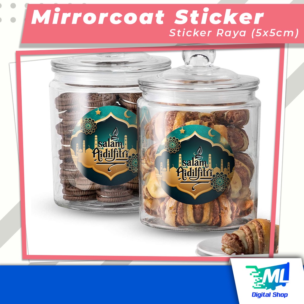 Label Stiker Raya ( 30 pc | 2 inci ) Untuk Balang kuih, Kotak dsb ...