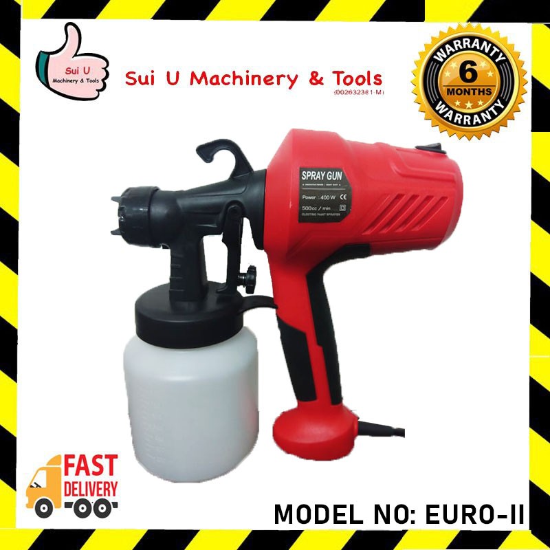 EURO-II Electric Spray Gun Paint Sprayer / Spray Gun Paint 800ML 400W ...