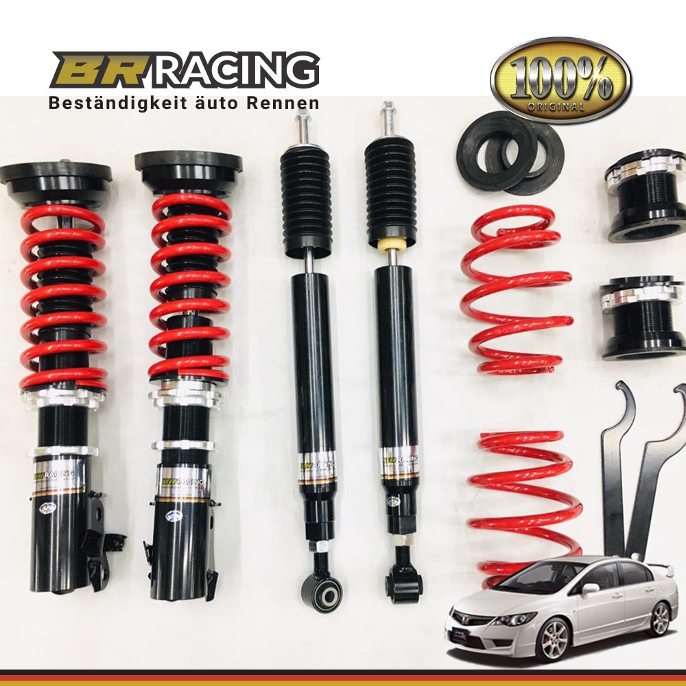 🔥BR RACING🔥 ADJUSTABLE ABSORBER HI LOW BODYSHIFT HONDA CIVIC FD 2006 ...