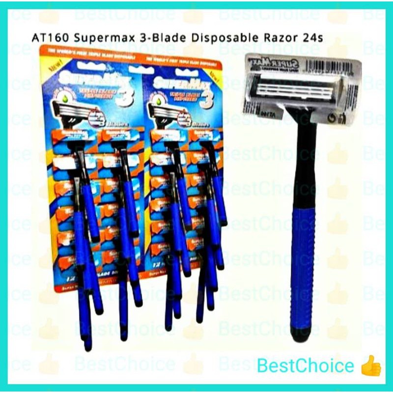[Ready Stock] Super-Max Triple Blade Disposable /Supermax 3 Razor ...