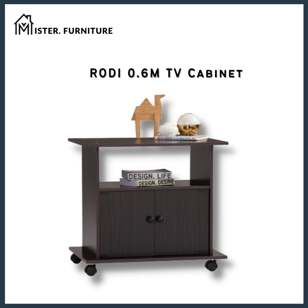 RODI 0.6M TV Cabinet Wood/ Wood TV Rack/ TV Console Table/ Sideboard/ Almari TV/ Rak TV/ TV Rak ...