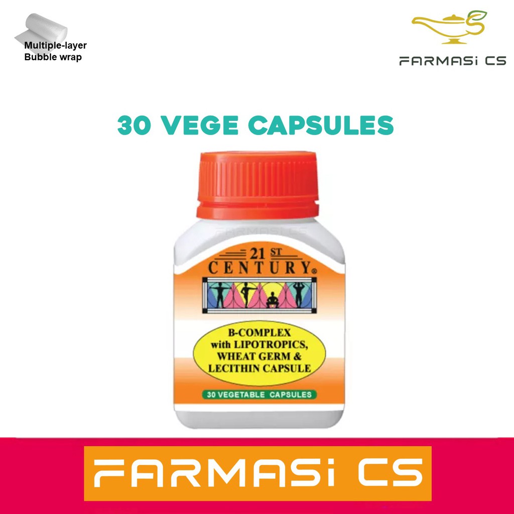 21st Century B-Complex with Lipotropics Wheat Germ & Lecithin 30 ...