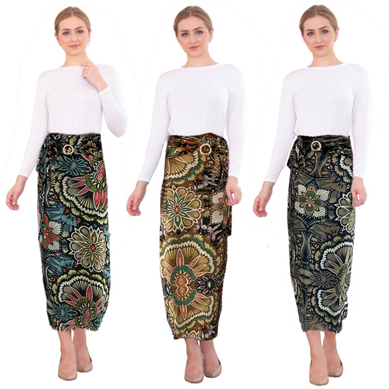 New Premium Floral Batik With FREE Buckle Styling Kain Pario Muslimah ...