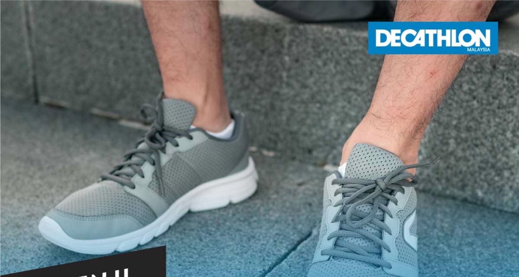 Decathlon Running Shoes Men High Cushioning - Grey - Kalenji | Shopee ...