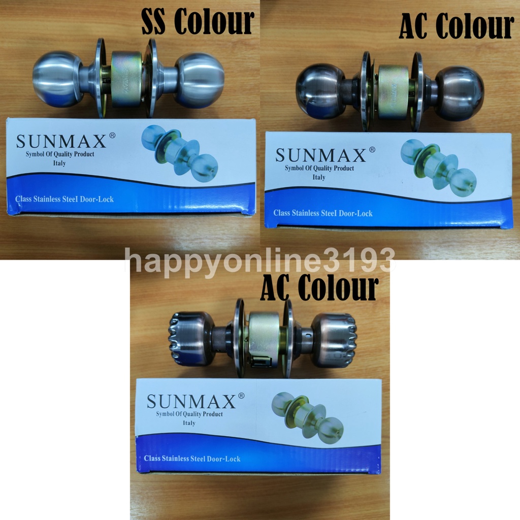 Door Lock Stainless Steel ( SUNMAX) | Shopee Malaysia