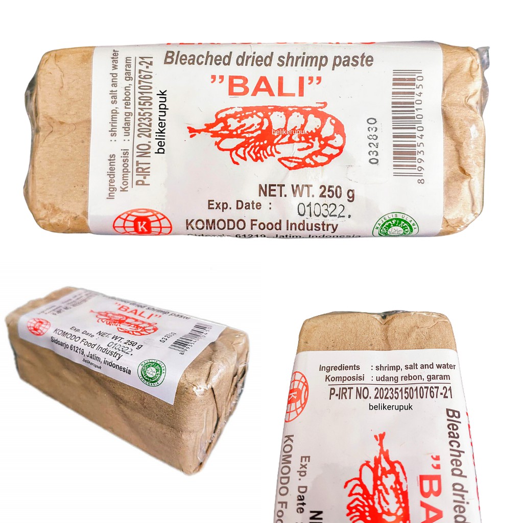 [HALAL MUI] Balinese Brand Raw Shrimp Paste Large Size 250g | Shopee ...