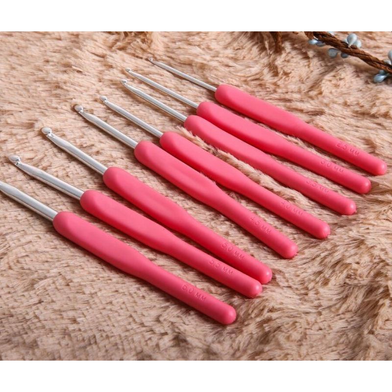 Pure Colour Crochet Hook Set=8Pcs Jarum Kait Set Crochet jarum kait ...