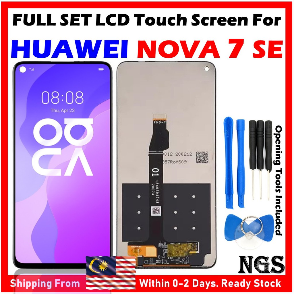 ORl NGS Brand Full Set LCD Touch Screen Compatible For HUAWEI NOVA 7 SE CDY-AN00 with Opening ...