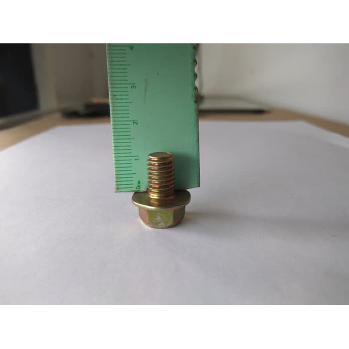 Yellow M8x12 Flange Bolt (Hat Bolt) | Shopee Malaysia