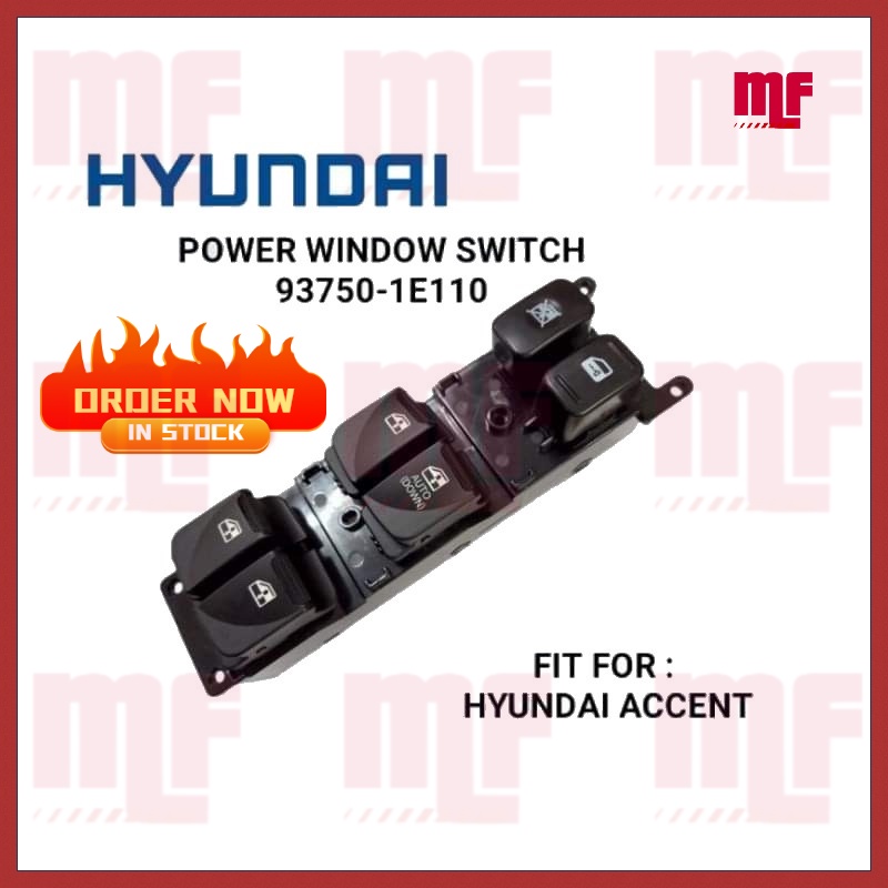 HYUNDAI ACCENT POWER WINDOW SWITCH (MAIN)(14P)(6B) 93750-1E110 | Shopee ...