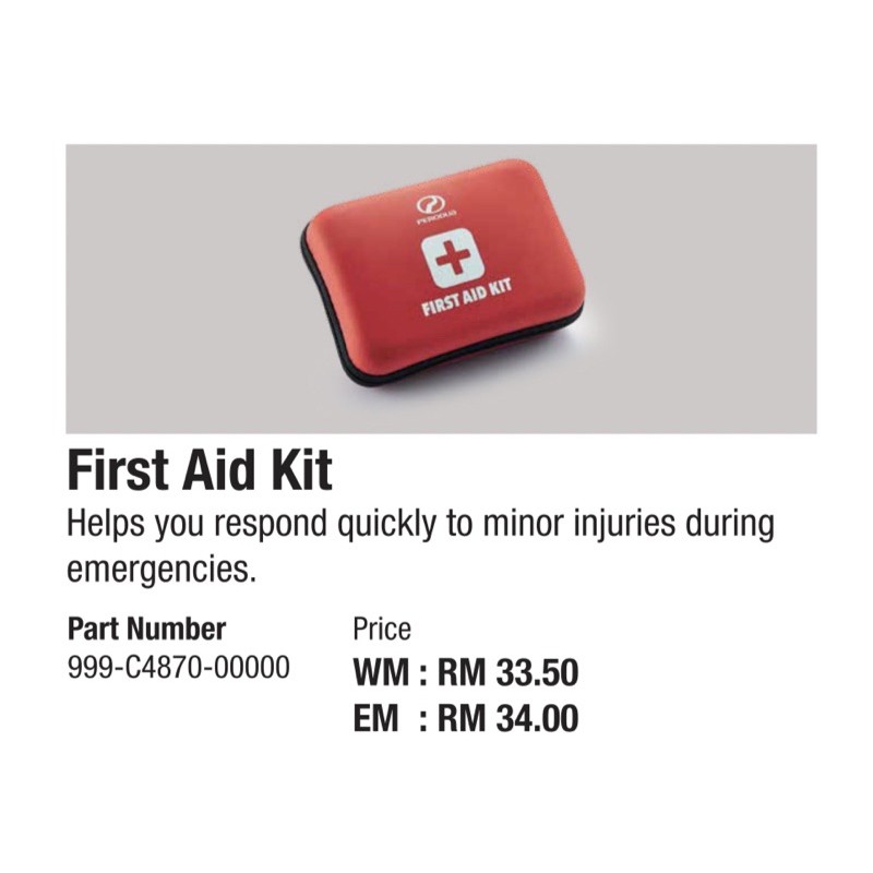 Perodua First Aid Kit Peti Kecemasan | Shopee Malaysia