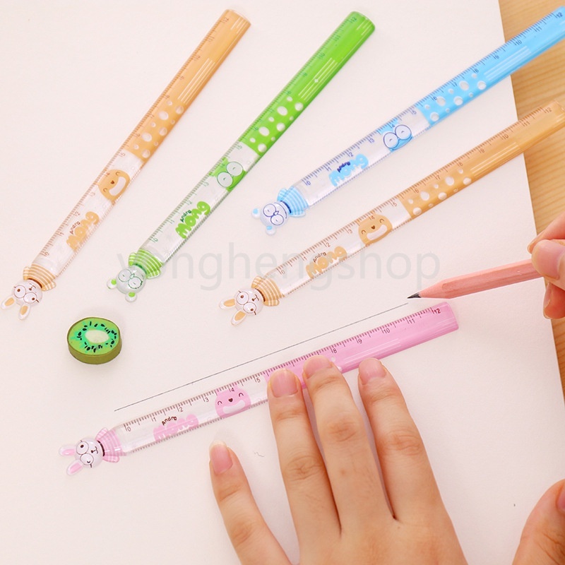 2pcs/set 12cm Mini Ruler Learning Good Helper Children Cartoon Drawing ...