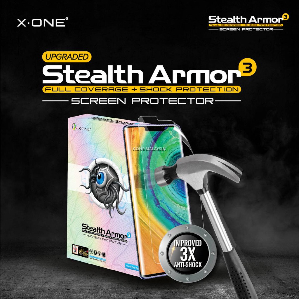 X-ONE Stealth Armour 3 Nano Silicone Screen Protector for 13/13 Pro Max ...