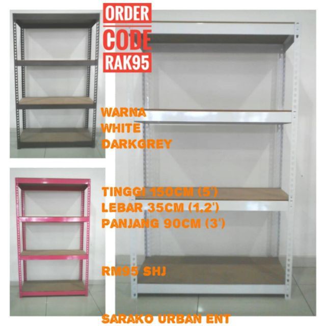 ♨️♨️Hot Item.. sale..sale..sale....♨️♨️ Sarako Rak Besi 5h x 1.2w x 3L ...
