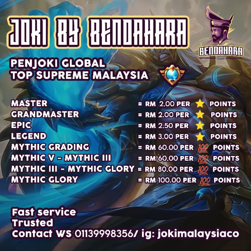 Boost Rank MLBB / Coaching Service | Shopee Malaysia