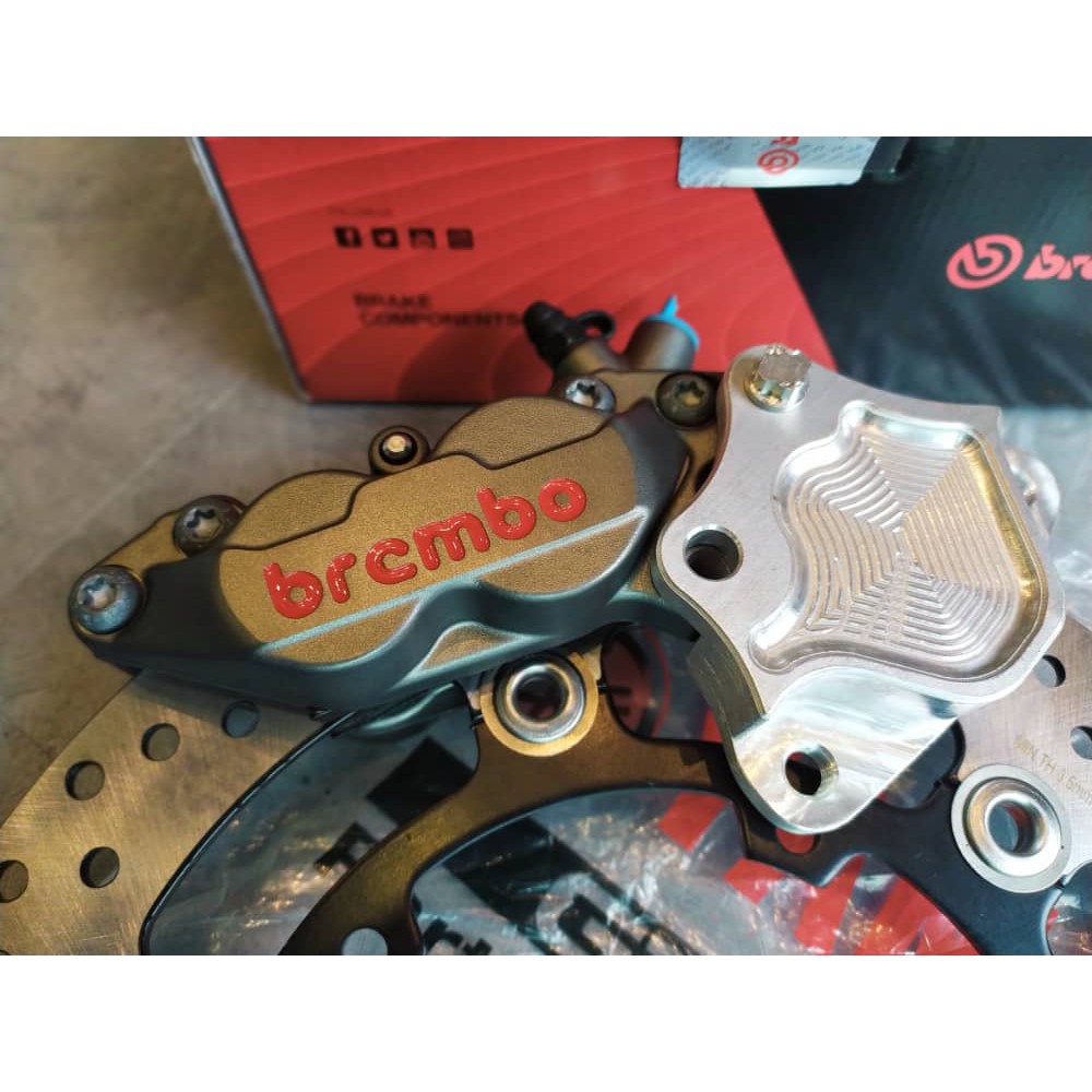 Brembo P4 Set PNP Yamaha Xmax V1 V2 Front Brake Caliper 4Pot With ...