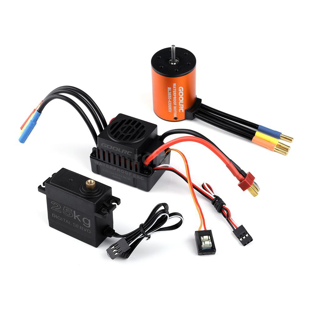 GoolRC Motor Combo Set 3650 4300KV Motor 60A Brushless ESC 25kg Servo w ...
