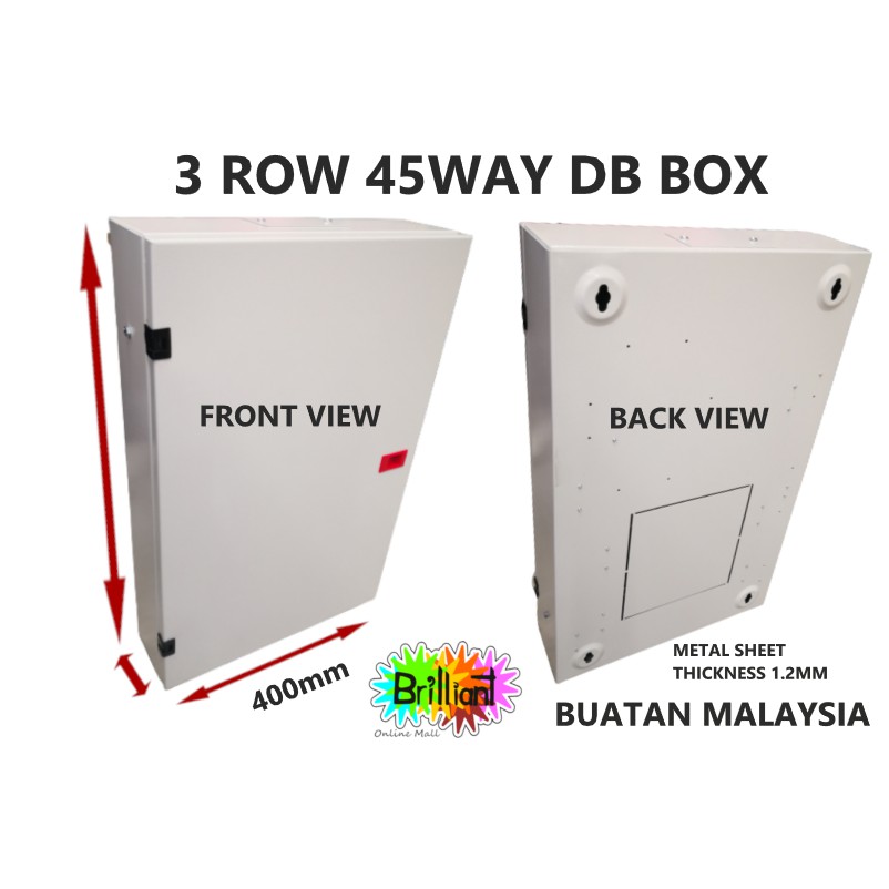 3 ROW 45WAY METAL ENCLOSURE BOX + FREE MYSTERY GIFT (MADE IN MALAYSIA ...